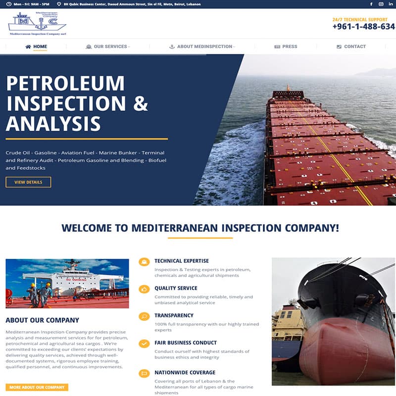 Medinspection.co New Website Launching - Mediterranean Inspection Company